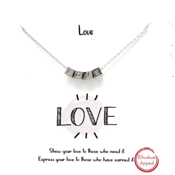 Bettina H. Designs | Jewelry | Sliding Love Letter Blocks Necklace In ...